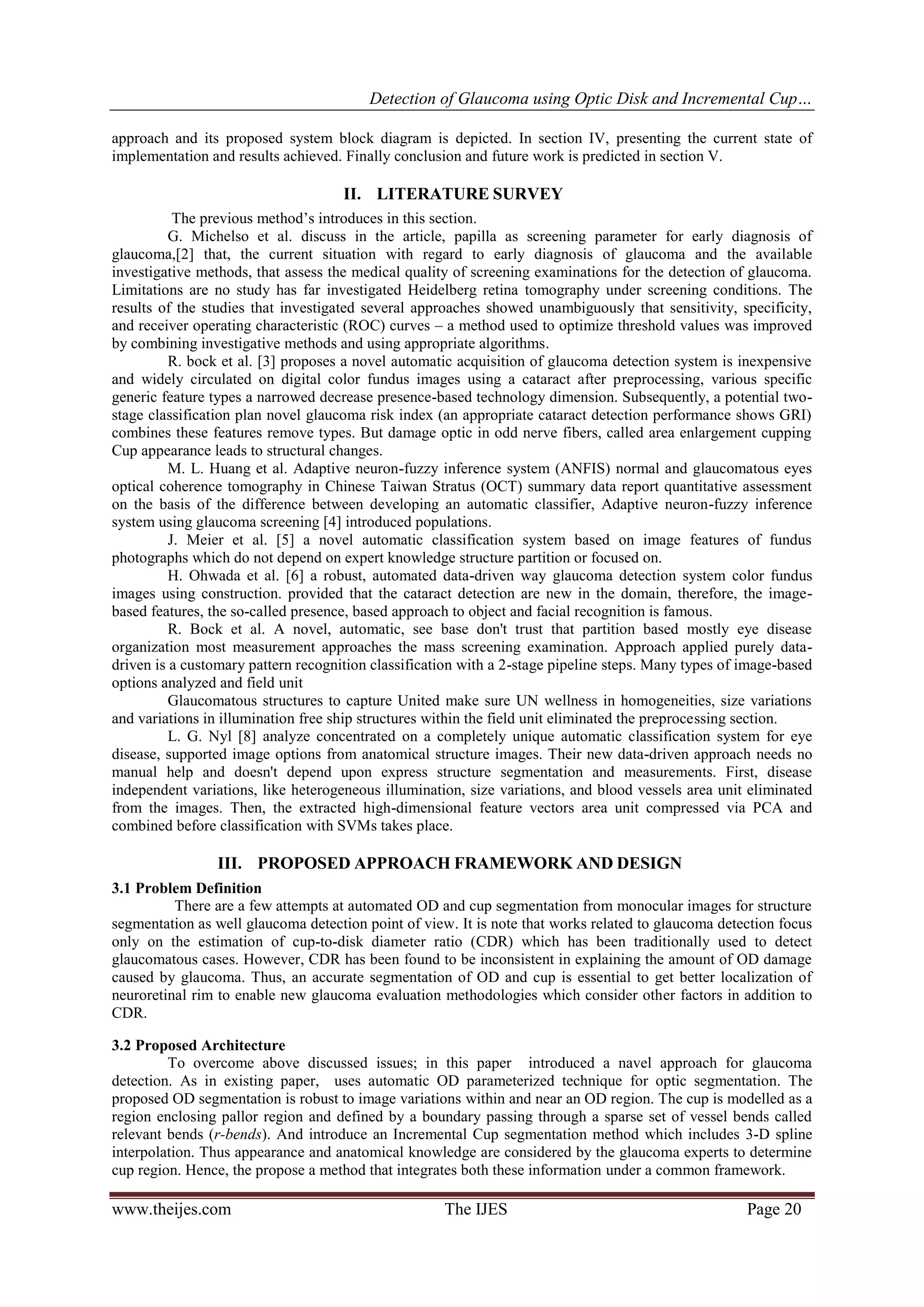 Detection Of Glaucoma Using Optic Disk And Incremental Cup Segmentation From Retinal Image Pdf