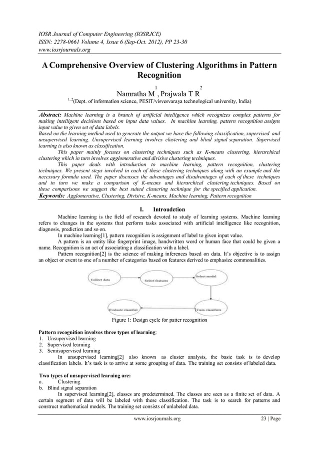 A Comprehensive Overview of Clustering Algorithms in Pattern ...