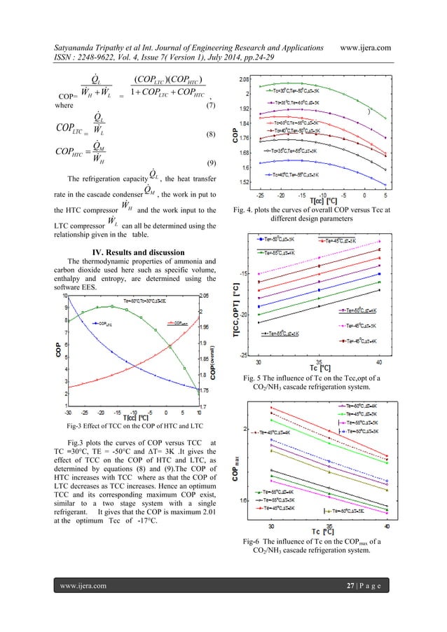 Thermodynamic Analysis of a Cascade Refrigeration System Based On Carbon Dioxide and Ammonia | PDF