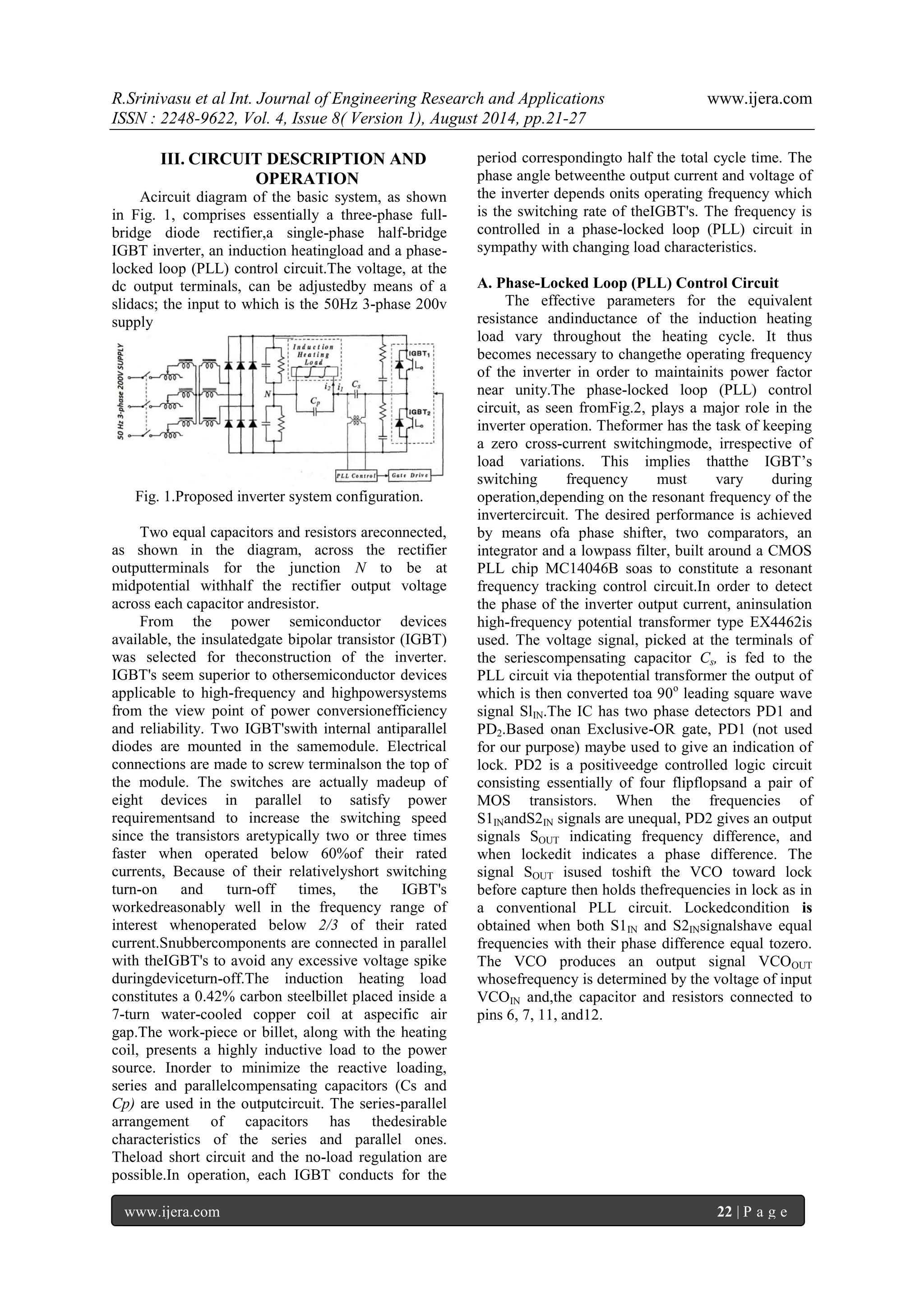 Phase locked loop control of 50-150 KHz Half Bridge Resonant type ...