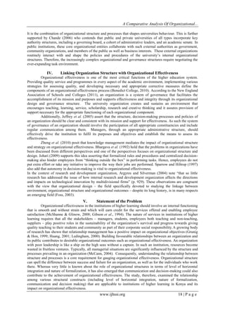 A Comparative Analysis of Organizational Structure and Effectiveness ...