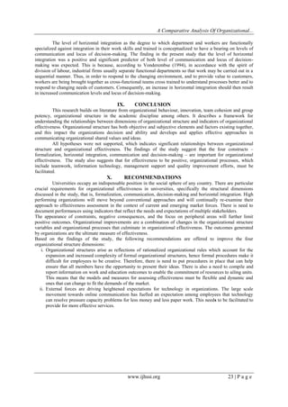 A Comparative Analysis of Organizational Structure and Effectiveness between Public and Private ...