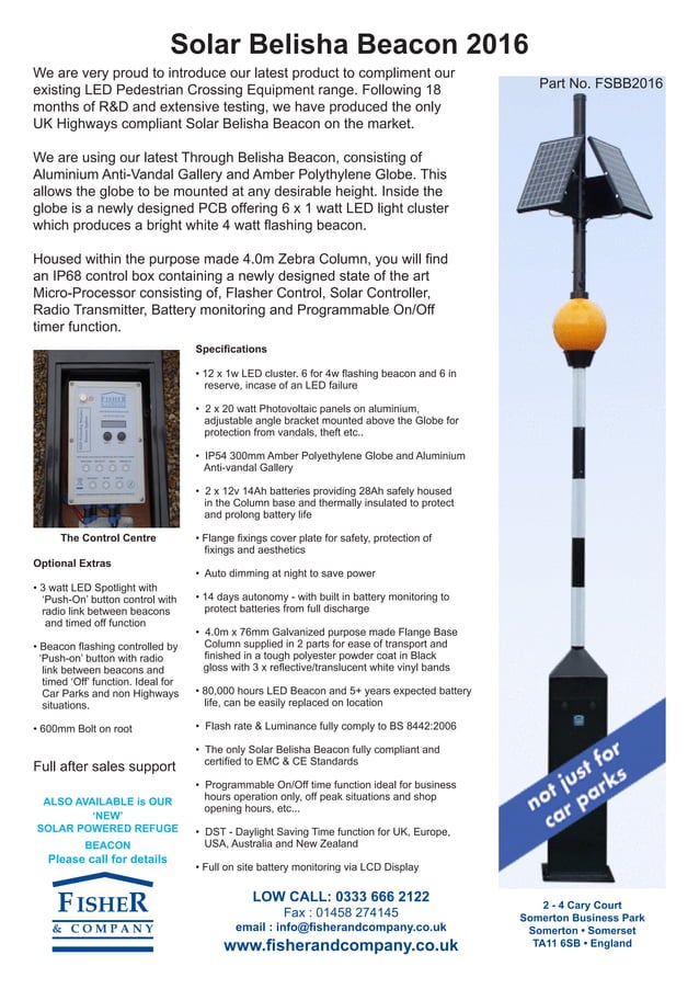 Solar Belisha Beacon 2016 | PDF