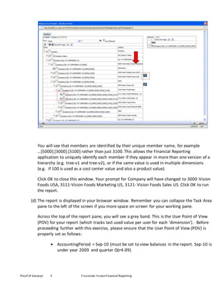 Fusion Financial Reporting and Analysis Proof of Concept | DOCX