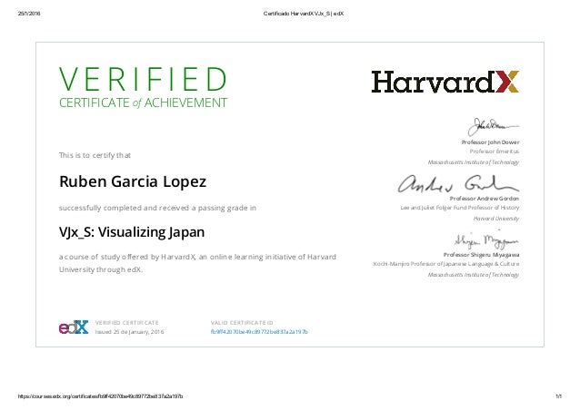 Certificado HarvardX VJx_S _ edX
