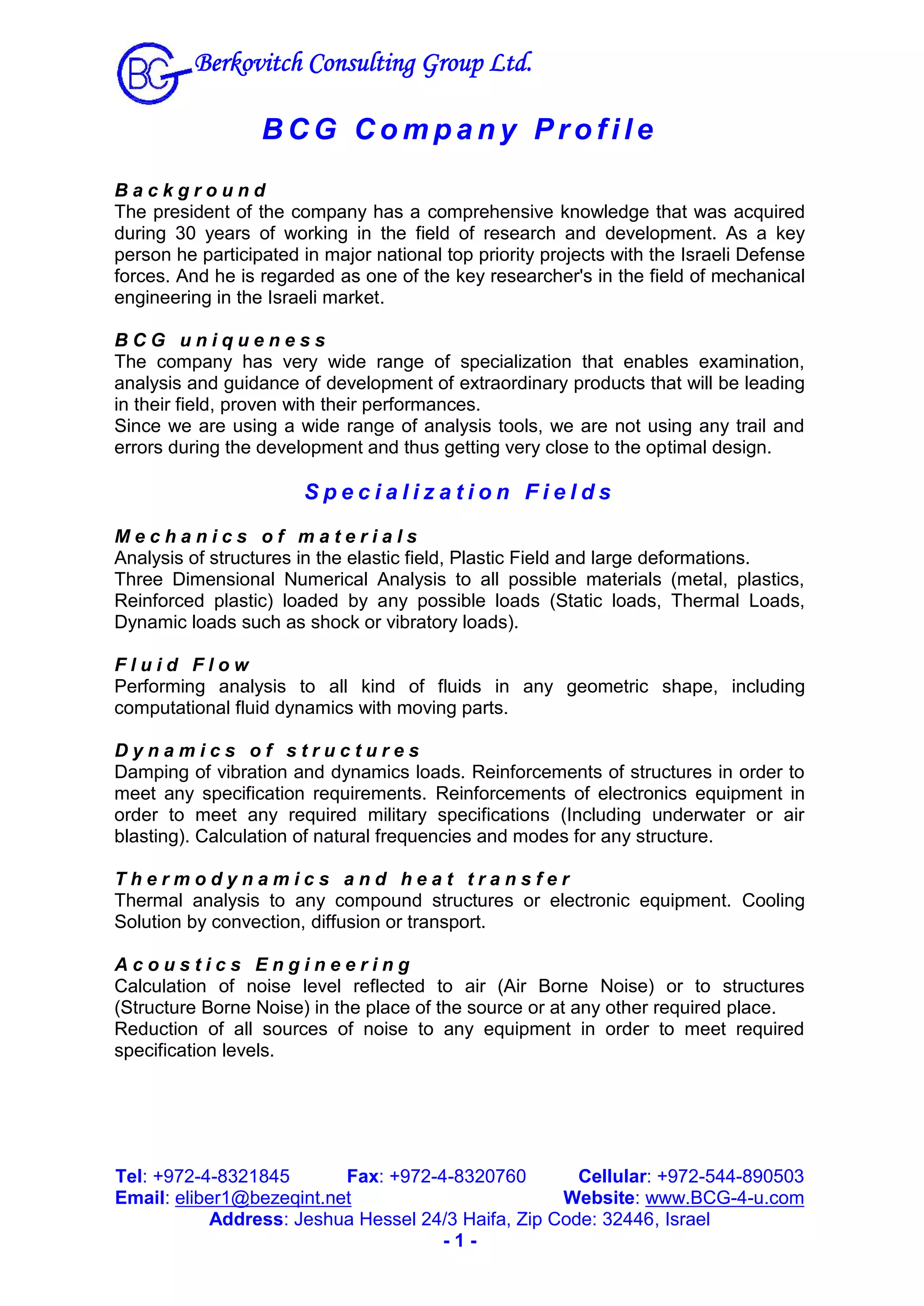 BCG Company Profile | PDF