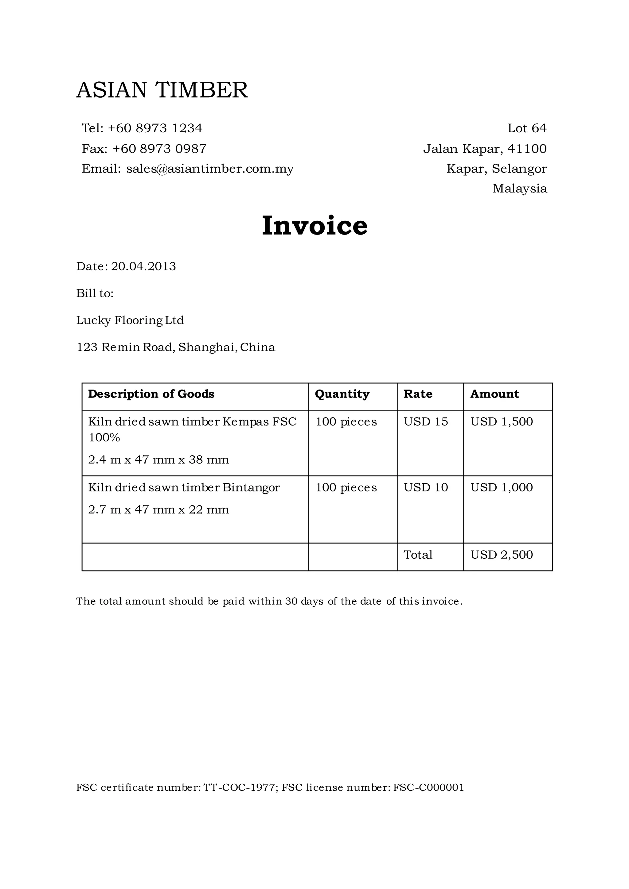 D04 invoice asian_timber | DOCX
