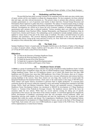 Handloom Cluster of India: A Case Study Santipur Handloom Cluster | PDF