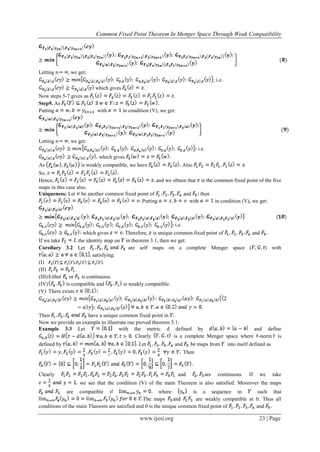 Common Fixed Point Theorem in Menger Space through weak Compatibility | PDF