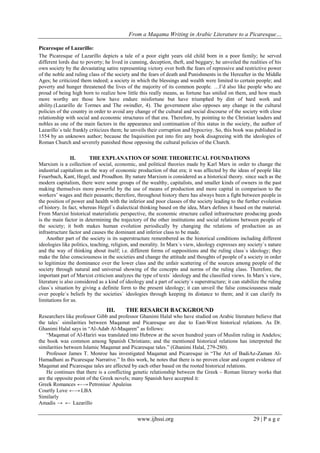 From a Maqama Writing in Arabic Literature to a Picaresque Writing in ...