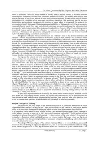 The Moral Questions on the Religious Basis for Terrorism | PDF