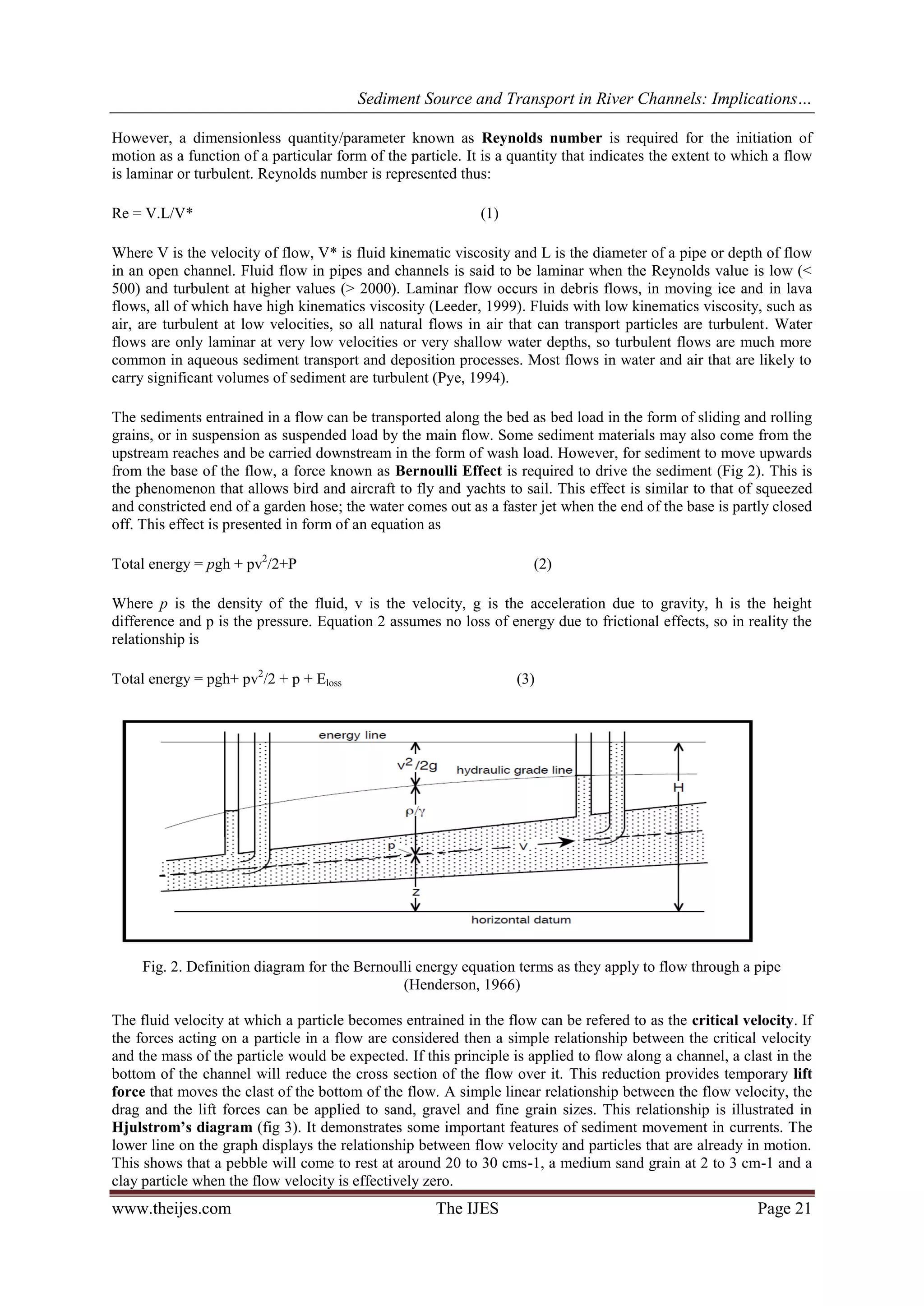 Sediment Source and Transport in River Channels: Implications for River ...