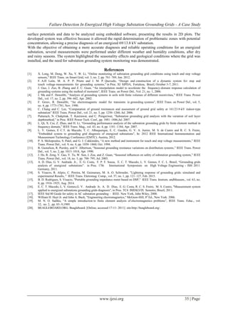 Failure Detection in Energized High Voltage Substation Grounding Grids ...