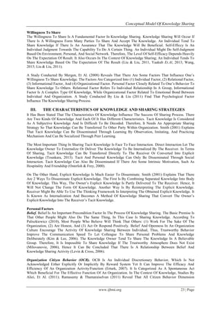 Conceptual Model of Knowledge Sharing | PDF