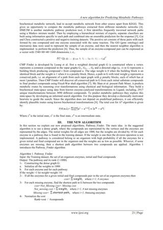 A new algorithm for Predicting Metabolic Pathways | PDF