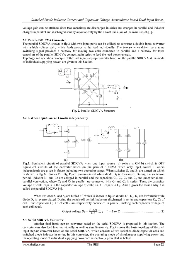 Switched Diode Inductor Current And Capacitor Voltage Accumulator Based Dual Input Boost Converter