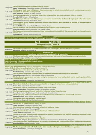 Food Technology-2014-Conference Agenda | PDF