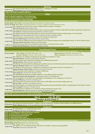 Food Technology-2014-Conference Agenda | PDF