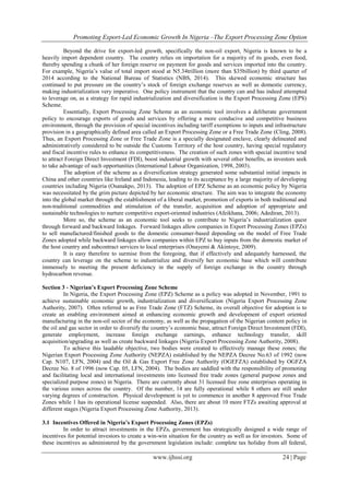 Promoting Export-Led Economic Growth in Nigeria –The Export Processing ...