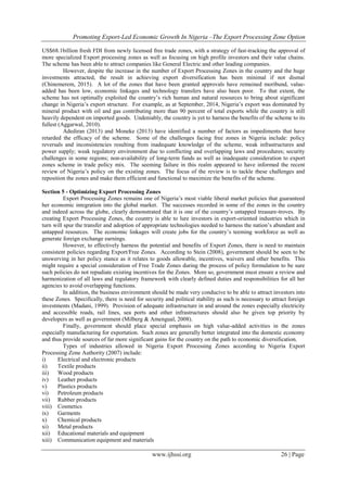 Promoting Export-Led Economic Growth in Nigeria –The Export Processing ...