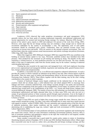 Promoting Export-Led Economic Growth in Nigeria –The Export Processing ...
