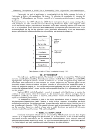 Community Participation in Health Care at Kendari City Public Hospital ...