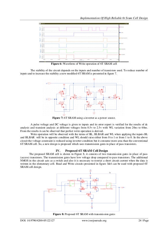 Implementation of High Reliable 6T SRAM Cell Design