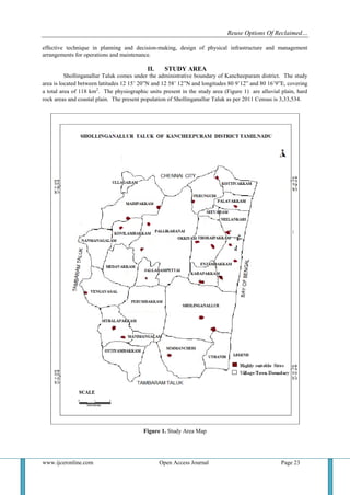 Reuse Options of Reclaimed Waste Water in Chennai City | PDF