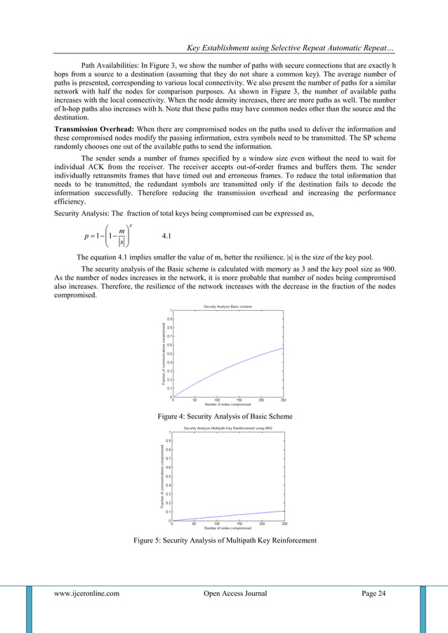 Key Establishment using Selective Repeat Automatic Repeat Request Mechanism for Wireless Sensor ...