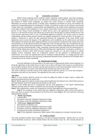 Secured Communication Model for Mobile Cloud Computing | PDF