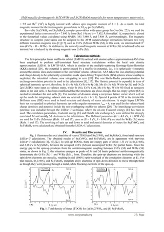 Half-metallic-ferrimagnetic Sr2CrWO6 and Sr2FeReO6 materials for room ...