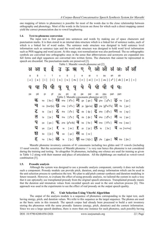 A Corpus-Based Concatenative Speech Synthesis System for Marathi | PDF