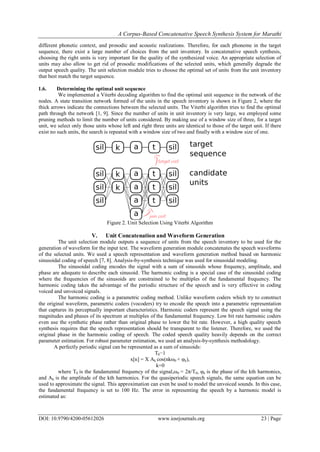 A Corpus-Based Concatenative Speech Synthesis System for Marathi | PDF