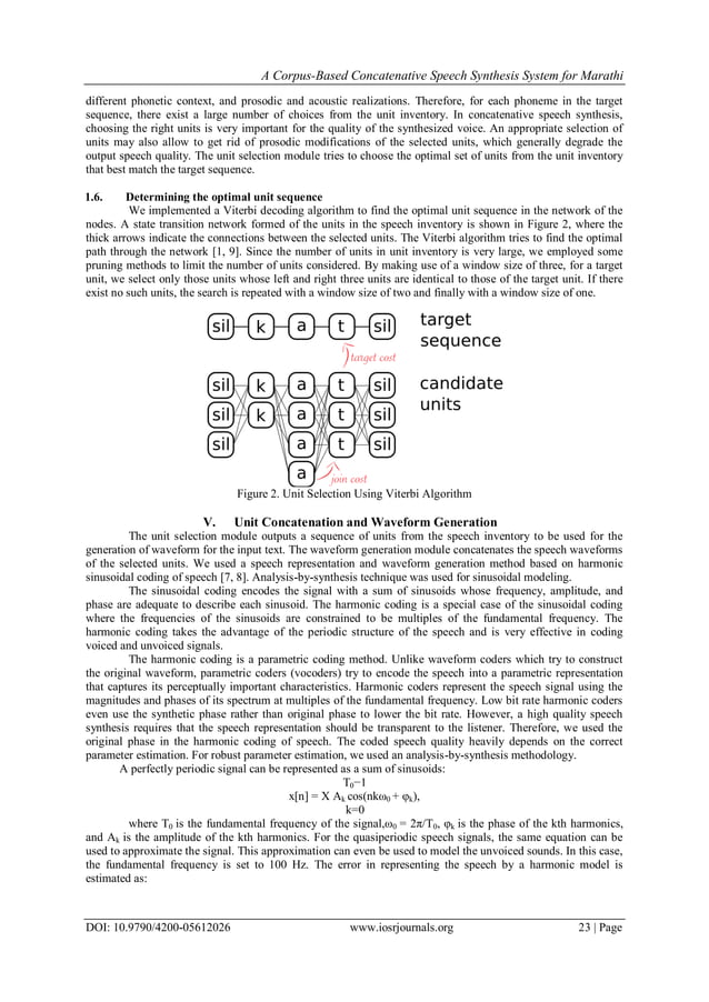 A Corpus-Based Concatenative Speech Synthesis System for Marathi | PDF