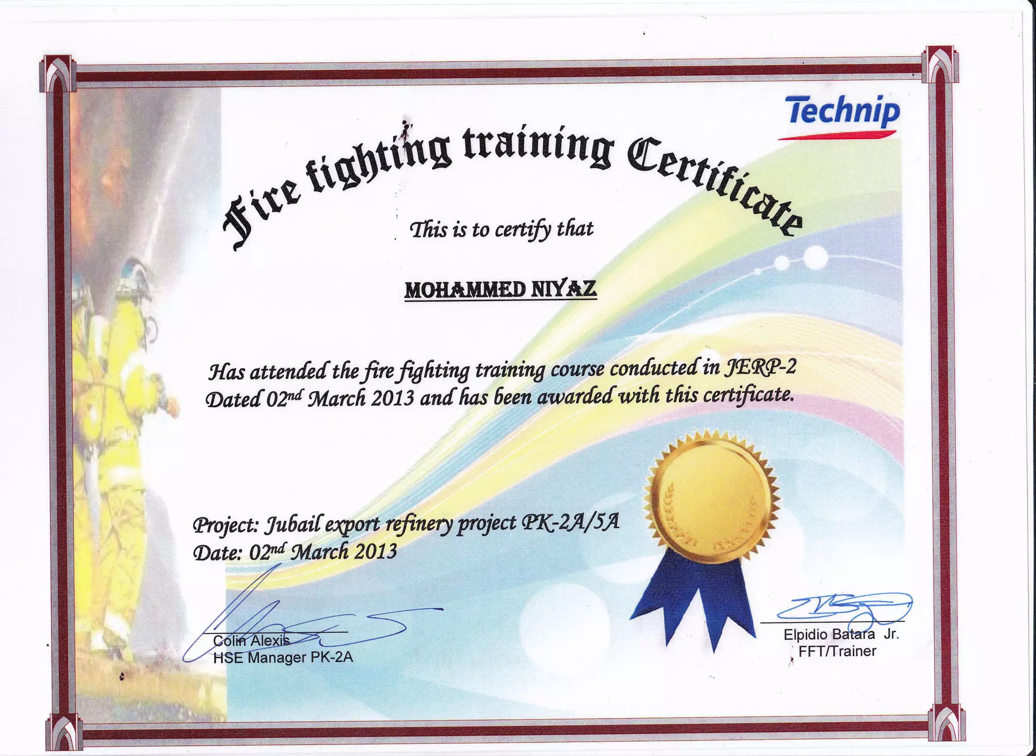Technip Certificate | PDF