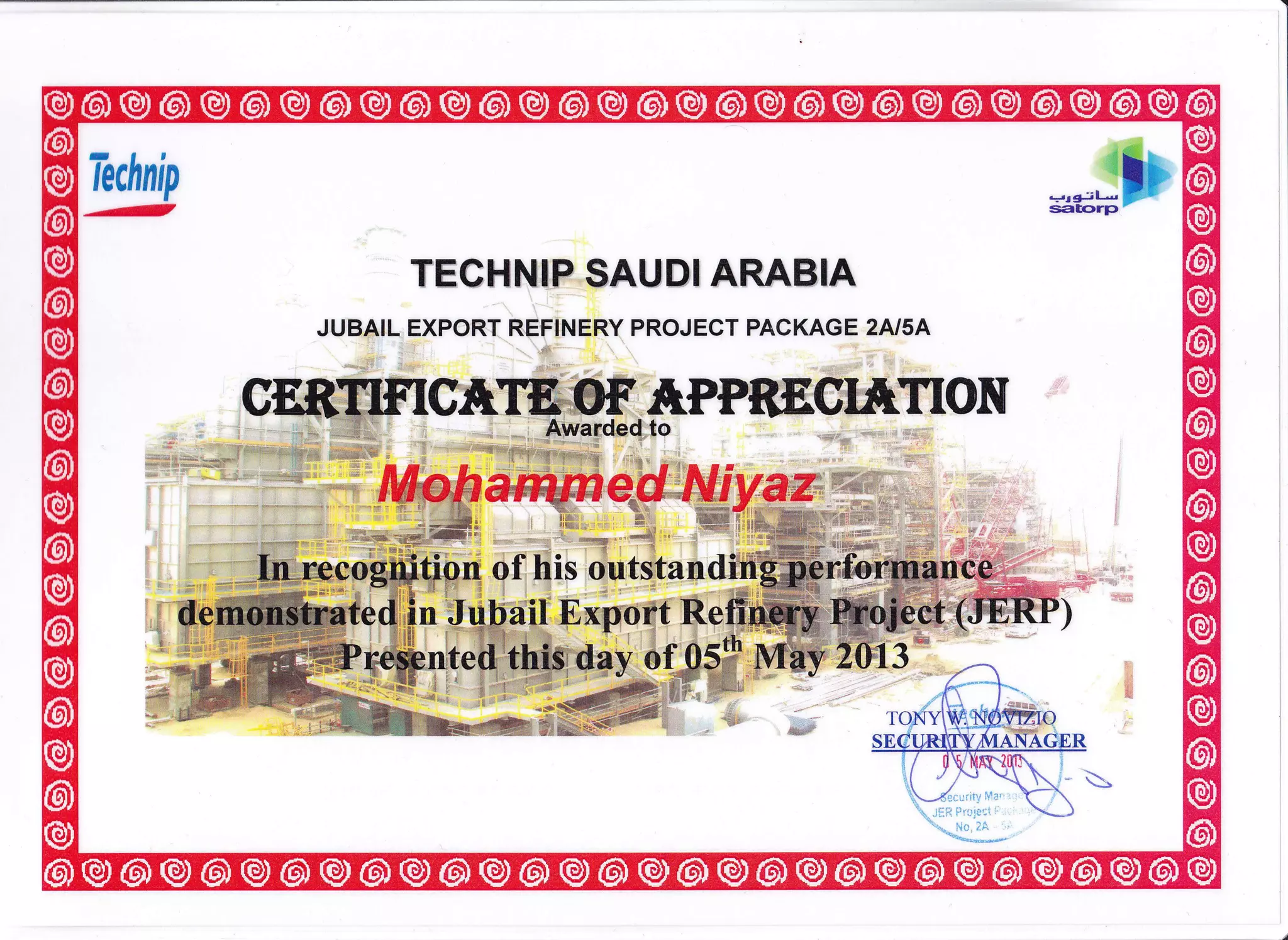 Technip Certificate | PPT