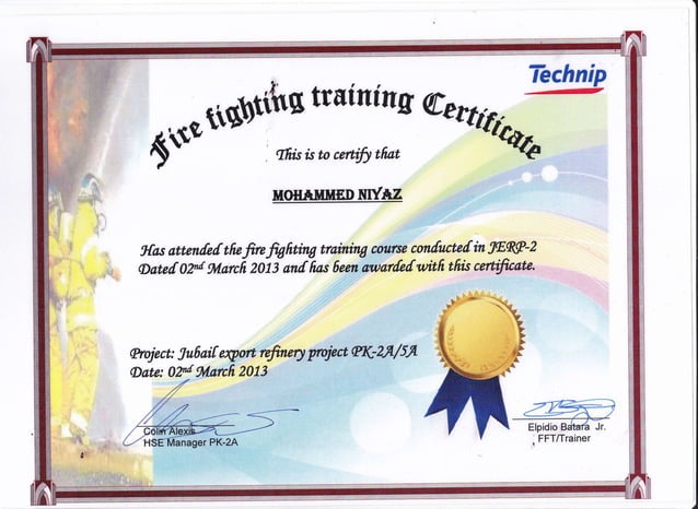 Technip Certificate | PDF