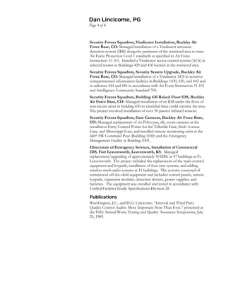 D Lincicome resume | PDF | Developmental Sites | Real Estate