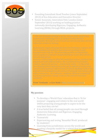 Consultant Head Teacher - Angela | PDF