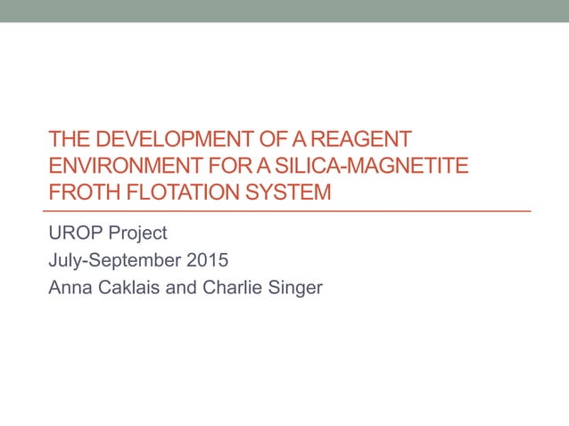 Silica - Magnetite presentation (Singer%2c Charlie R) | PPT