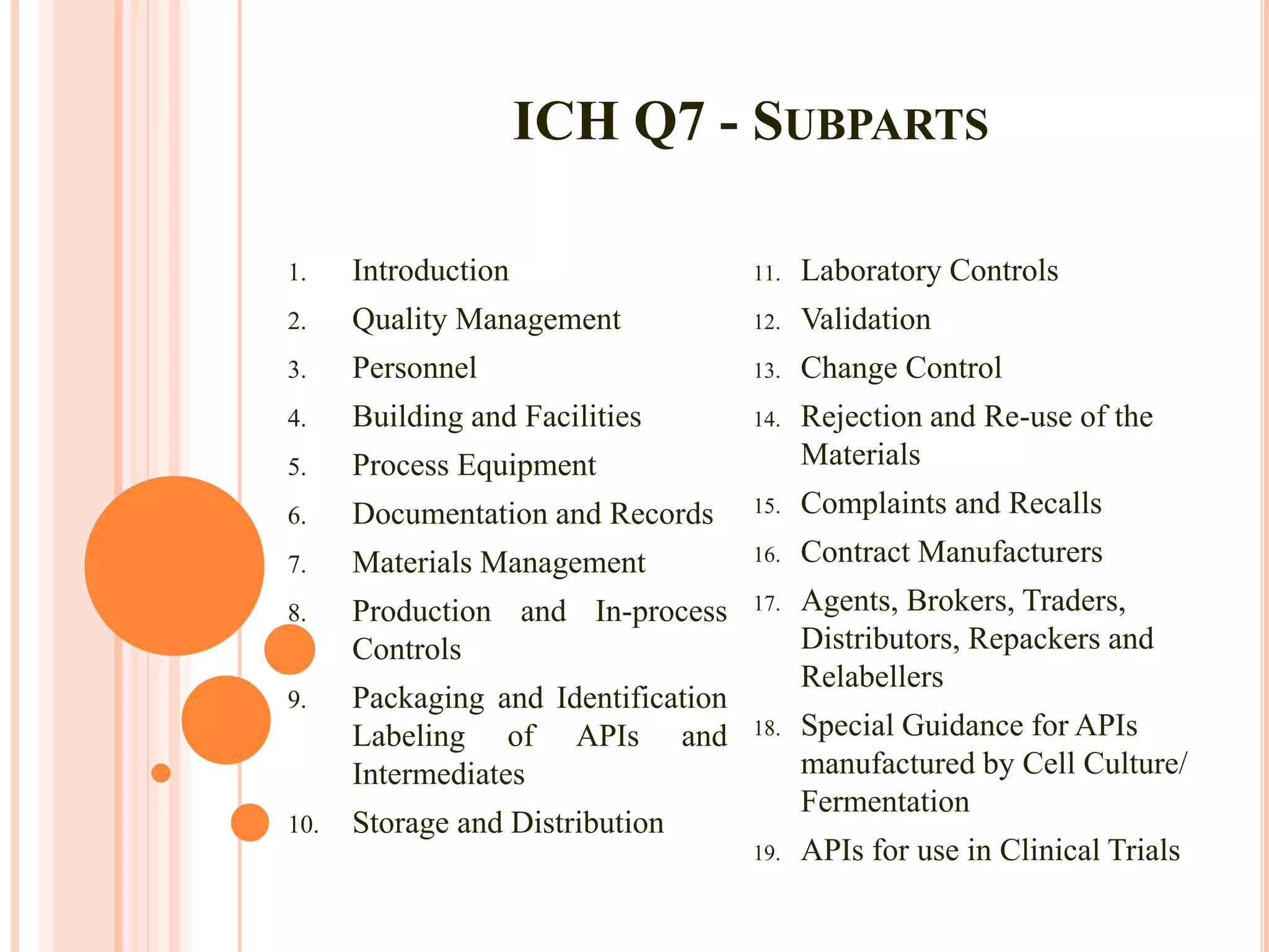 ICH Q7 Guideline | PPTX