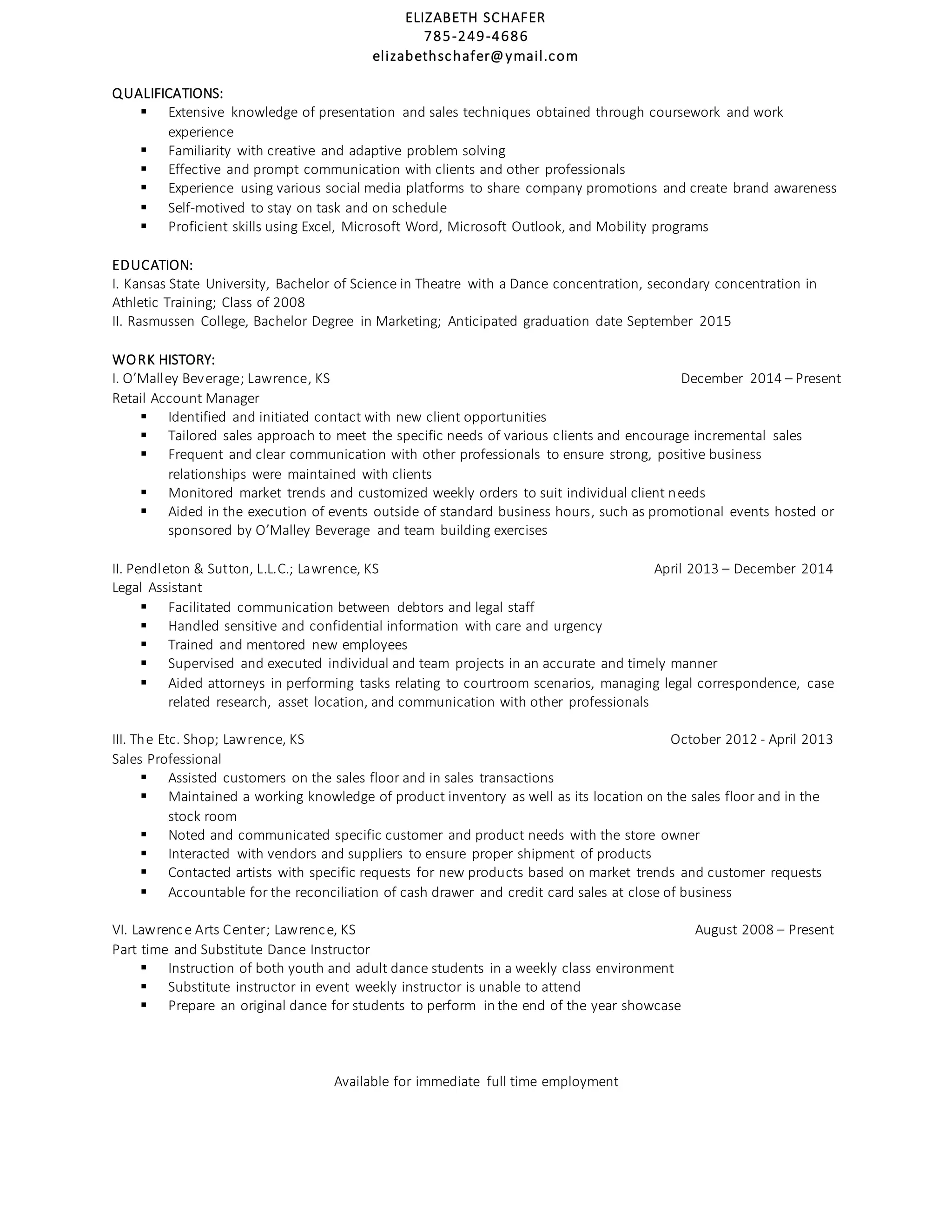 resume edited 81115 | DOCX