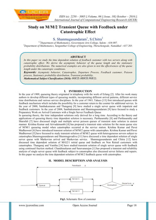 Study on M/M/2 Transient Queue with Feedback under Catastrophic Effect | PDF