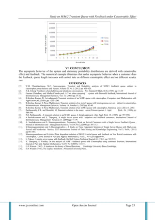 Study on M/M/2 Transient Queue with Feedback under Catastrophic Effect | PDF