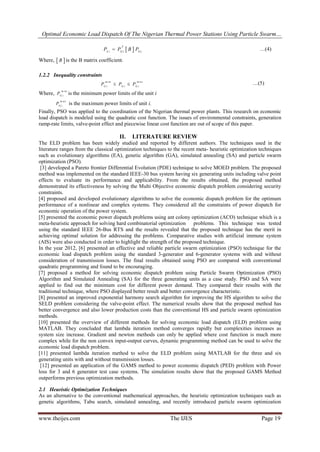 Optimal Economic Load Dispatch of the Nigerian Thermal Power Stations ...