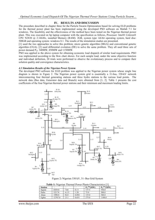 Optimal Economic Load Dispatch of the Nigerian Thermal Power Stations ...