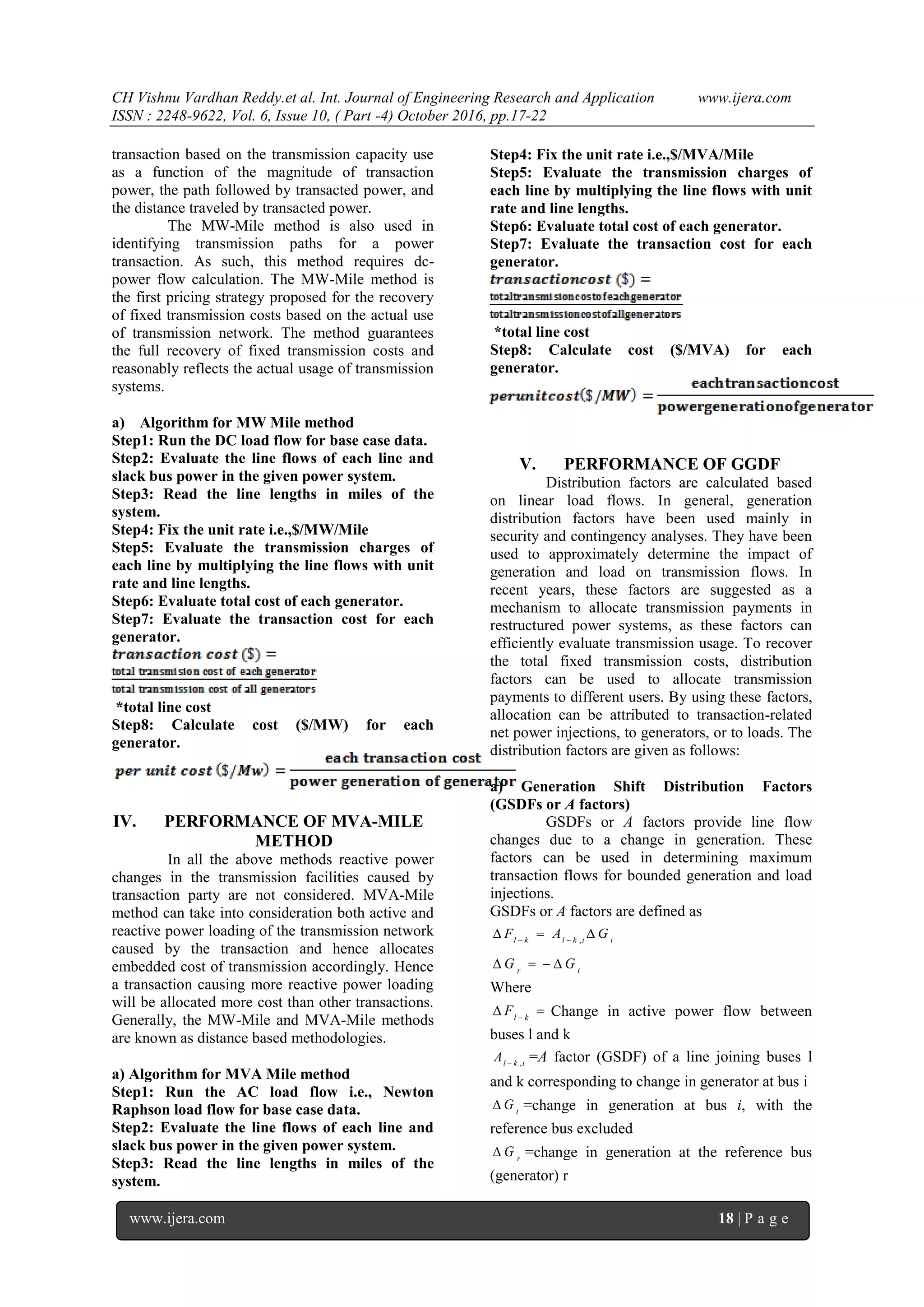 Allocation of Transmission Cost Using Power Flow Tracing Methods | PDF