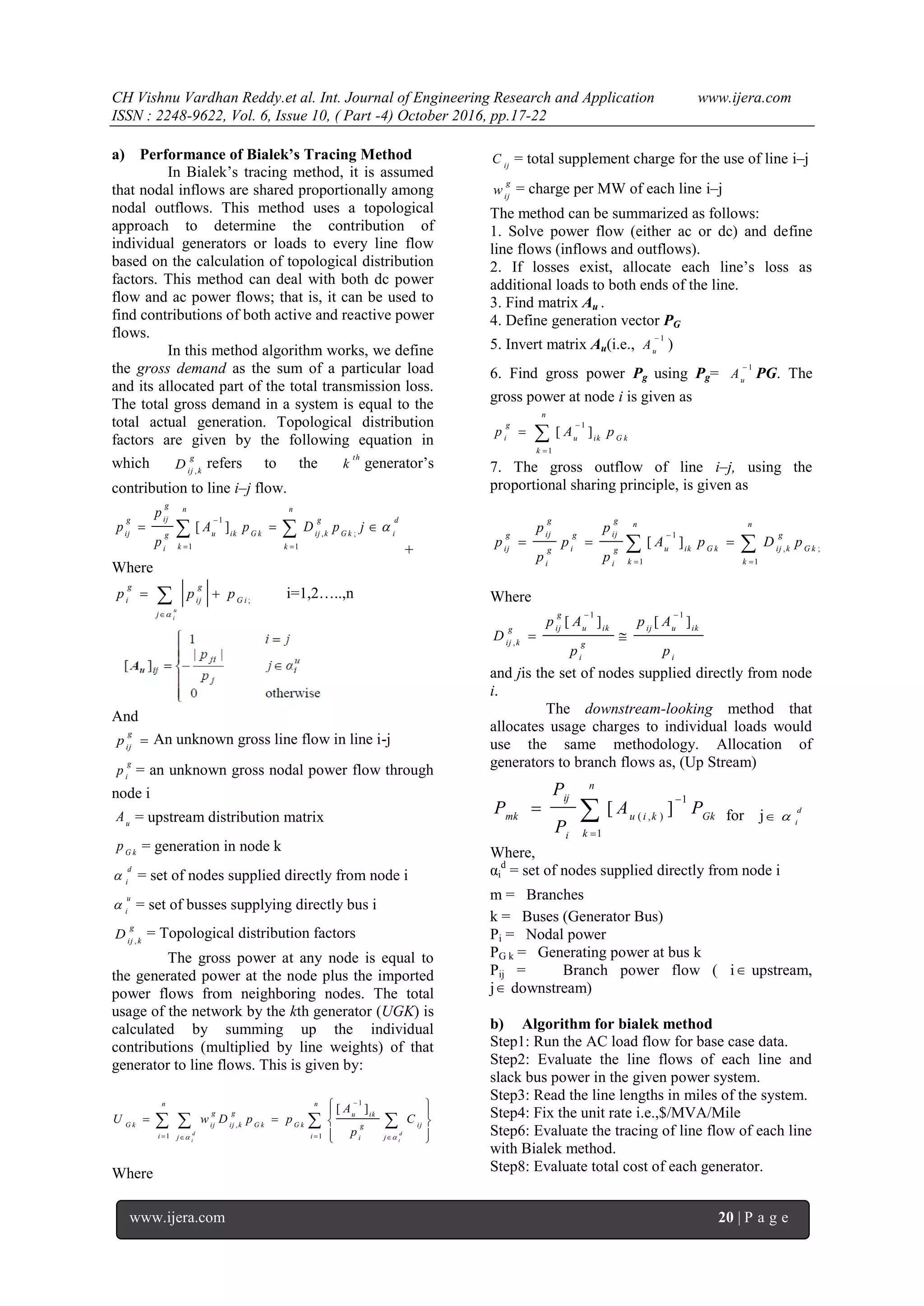 Allocation of Transmission Cost Using Power Flow Tracing Methods | PDF