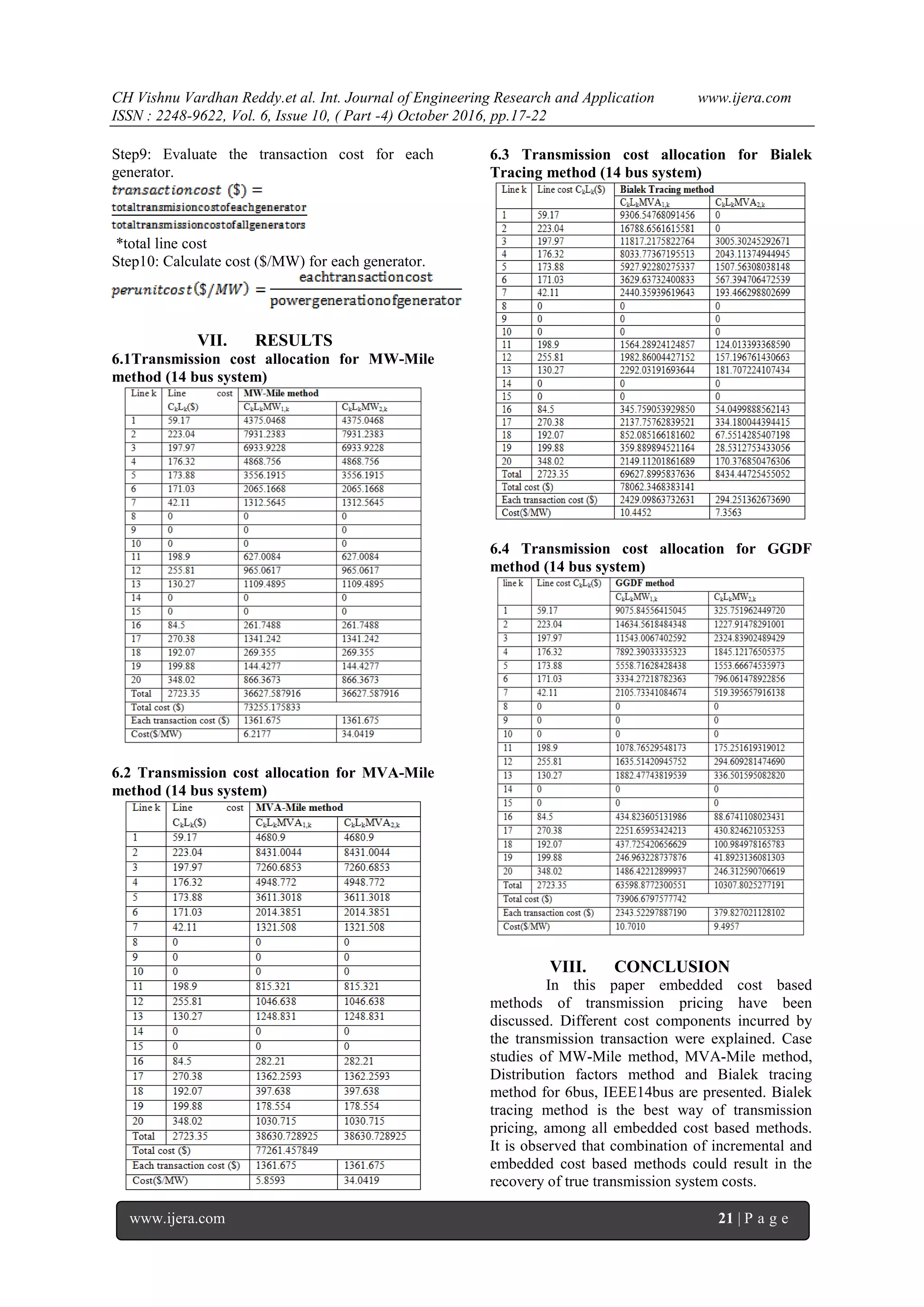 Allocation of Transmission Cost Using Power Flow Tracing Methods | PDF