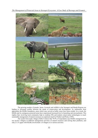 The Management of Protected Areas in Serengeti Ecosystem: A Case Study ...